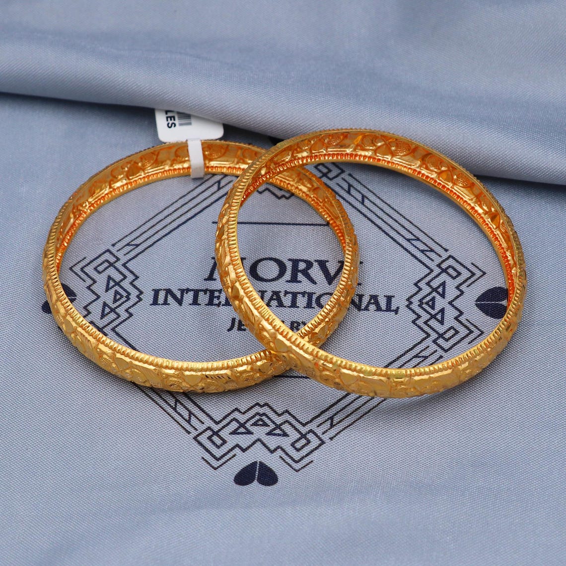 22k Gold Bangles Indian Handmade Lightweight Wax Filled, Traditional ...