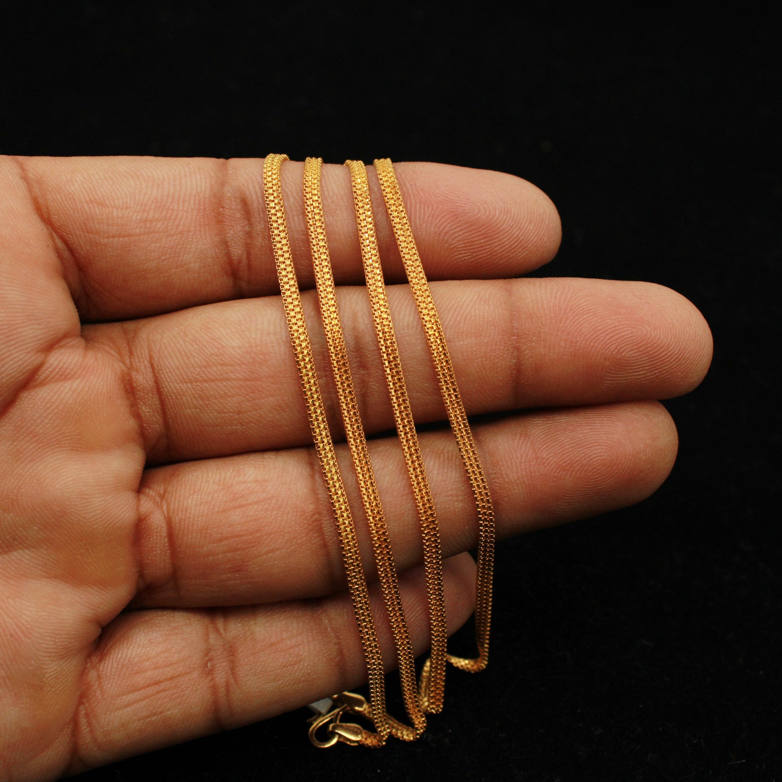 Pure Gold Necklace Chain in 22k Yellow Gold, Handmade Chain Jewelry ...