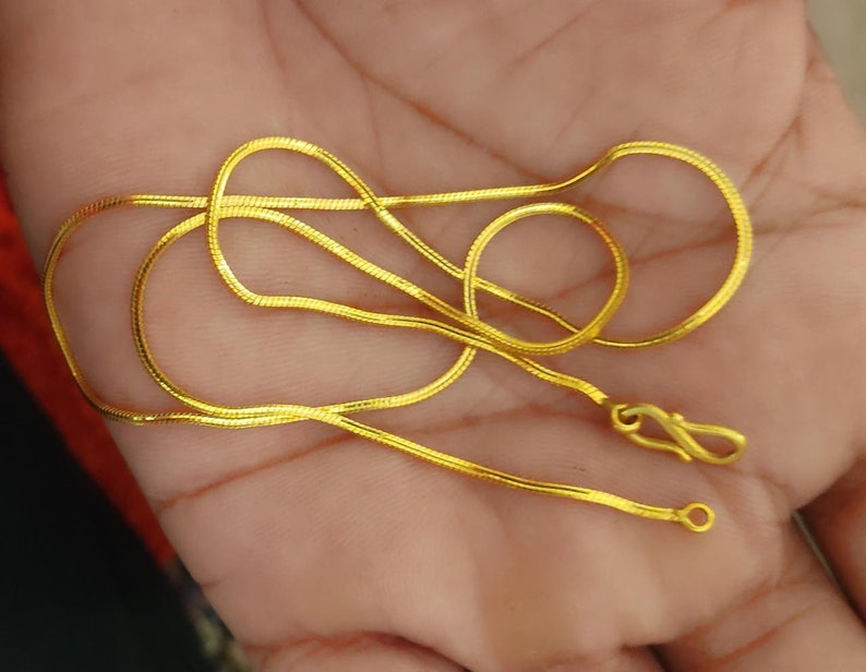 22k Solid Gold Chain Necklace for Men Women Anniversary - Etsy