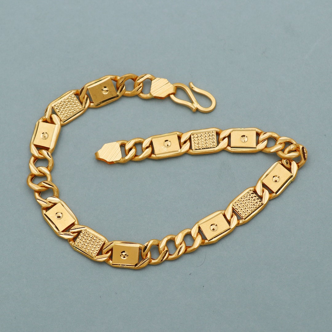 22k Gold Bracelet for Men Boy , Yellow Gold Bracelet, Stylish Design ...