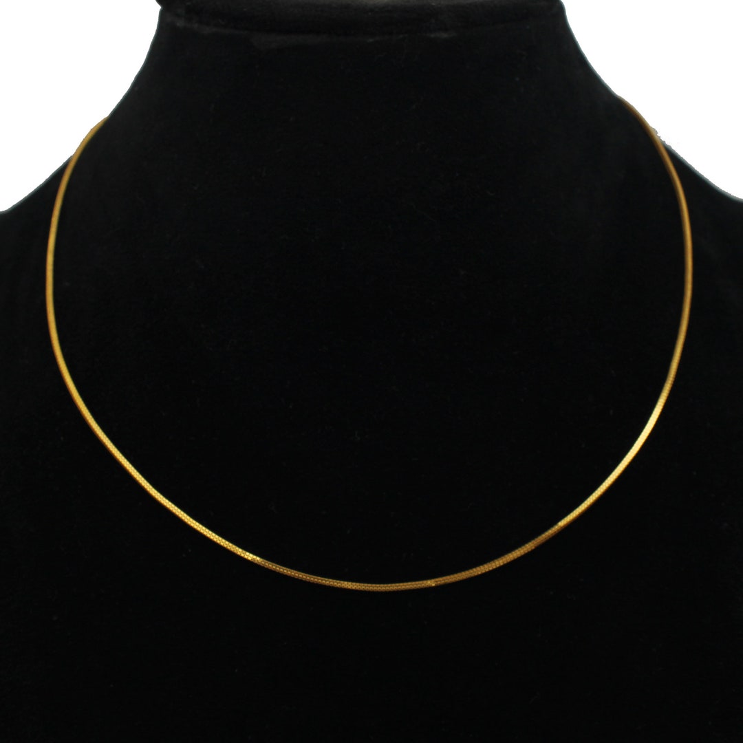 22k Yellow Gold Chain Necklace for Men Women Anniversary Wedding Gift ...