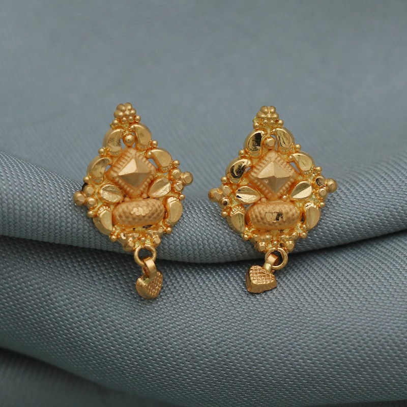 Indian Gold Earrings - Etsy