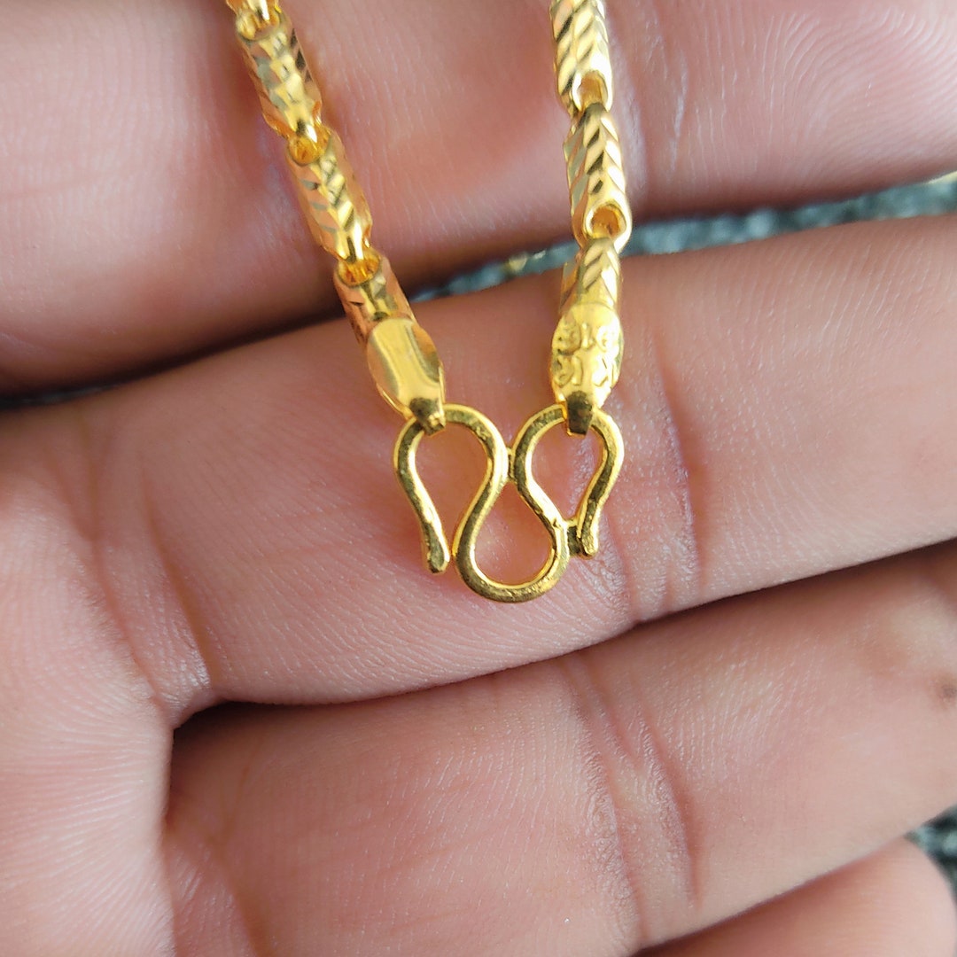 22k Gold Lock for Chain, 22k Gold Lock, 22k Gold Hook, 22kt Necklace ...