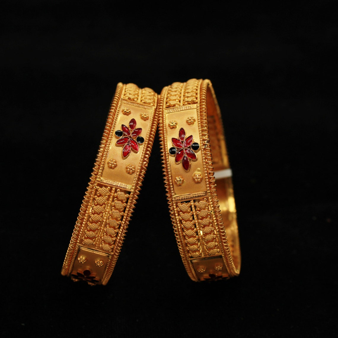 22kt Gold Bangle Handmade 22k Gold Bangle Bracelet Indian - Etsy