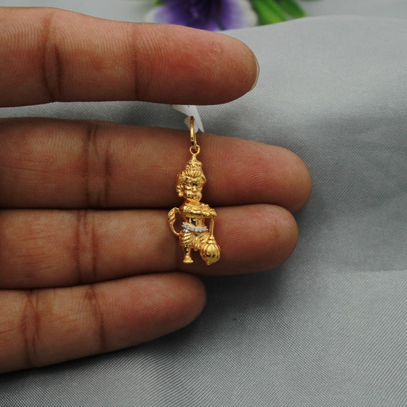 Hanumanji Baal Roop 22k Gold Pendant Jewelry Hindu God - Etsy
