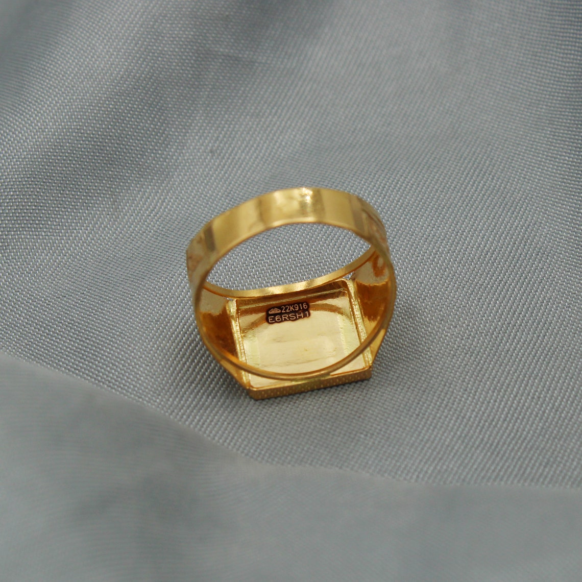 Stylish Hand Carved 22k Yellow Gold Ring Indian Men Gold Ring - Etsy