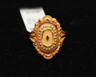 22k Gold Ring, Handmade Jewelry, Indian, Gift, Real Gold, Women Gold ...