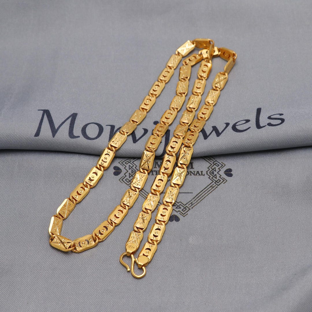 22k Yellow Gold Chain Necklace Gift , All Sizes, 22k Karat 22kt 22ct ...