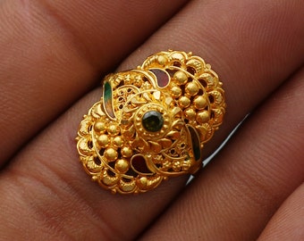 22k Solid Gold Ring, Gold Wedding Ring, Fine Jewelry, 22k Solid Gold ...