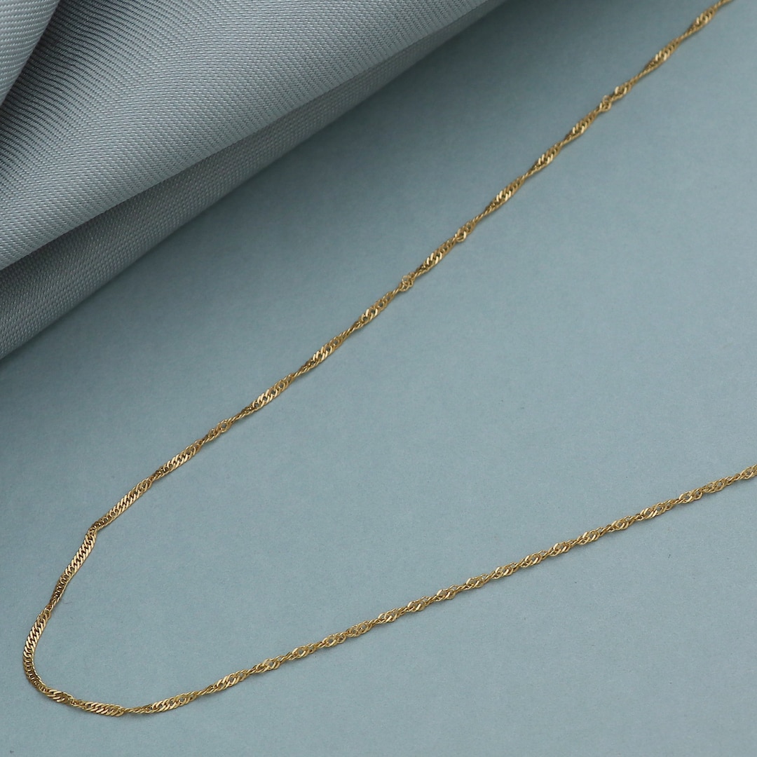 22k Yellow Gold Chain Necklace Gift , All Sizes, 22k Karat 22kt 22ct ...