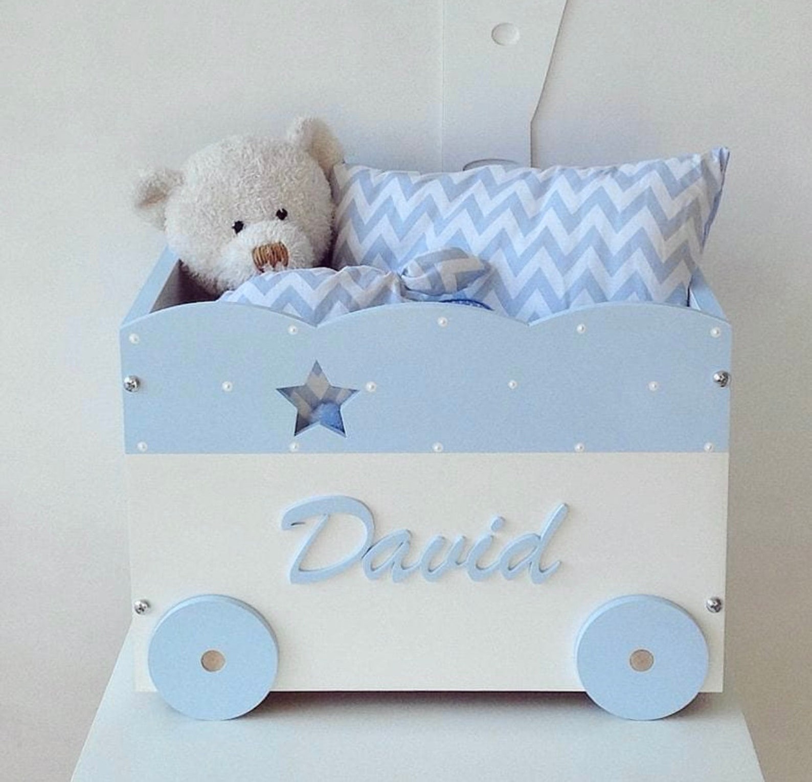 Personalized Wooden Toy Box - Etsy