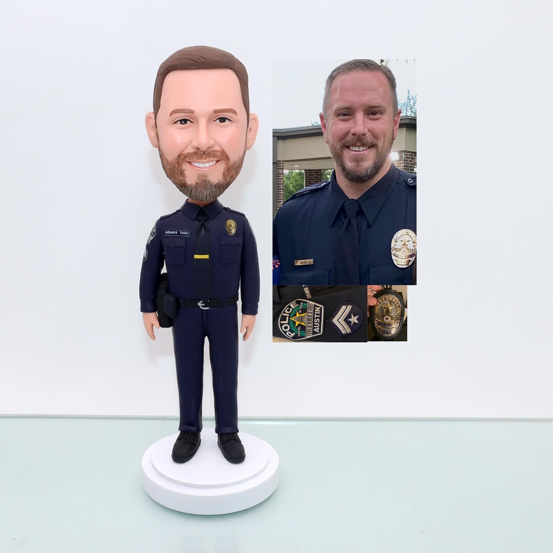 Custom Police Bobblehead From Photo | Handmade Law Enforcement Figurine ...