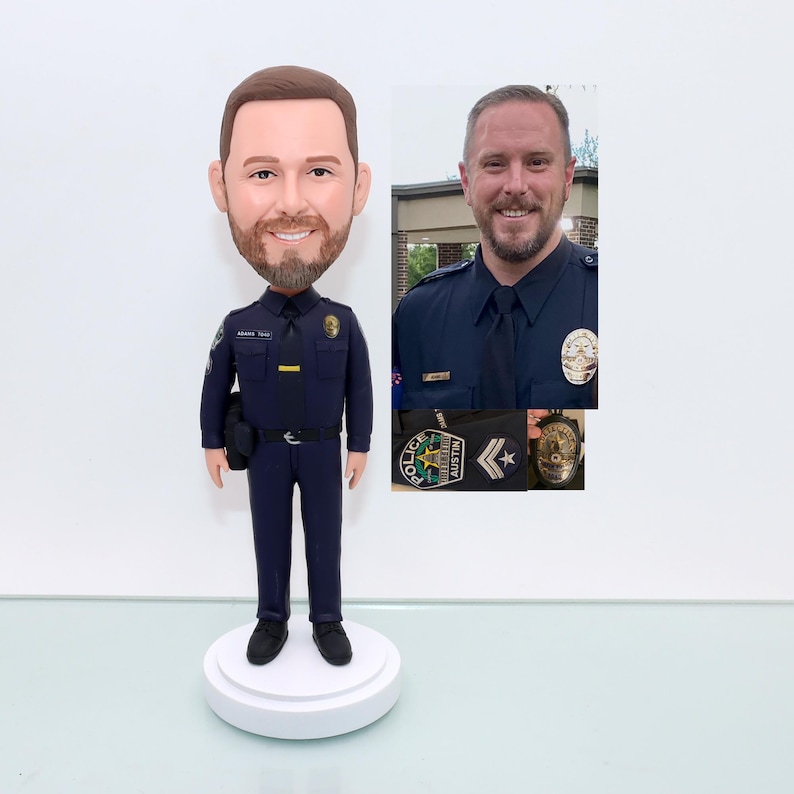 Custom Police Bobblehead From Photo | Handmade Law Enforcement Figurine ...