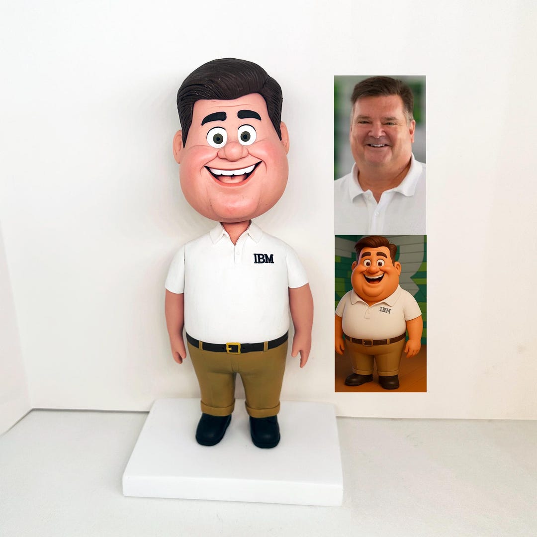 Custom Mini Cute Bobbleheads for Him, Custom Father Figurines as A ...