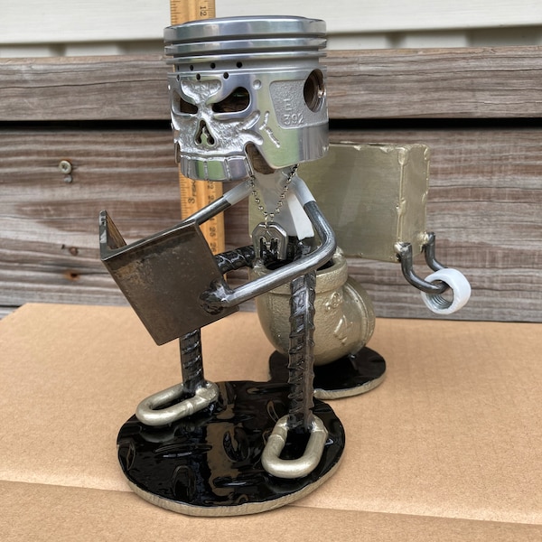 Piston Skull Sculpture - Etsy