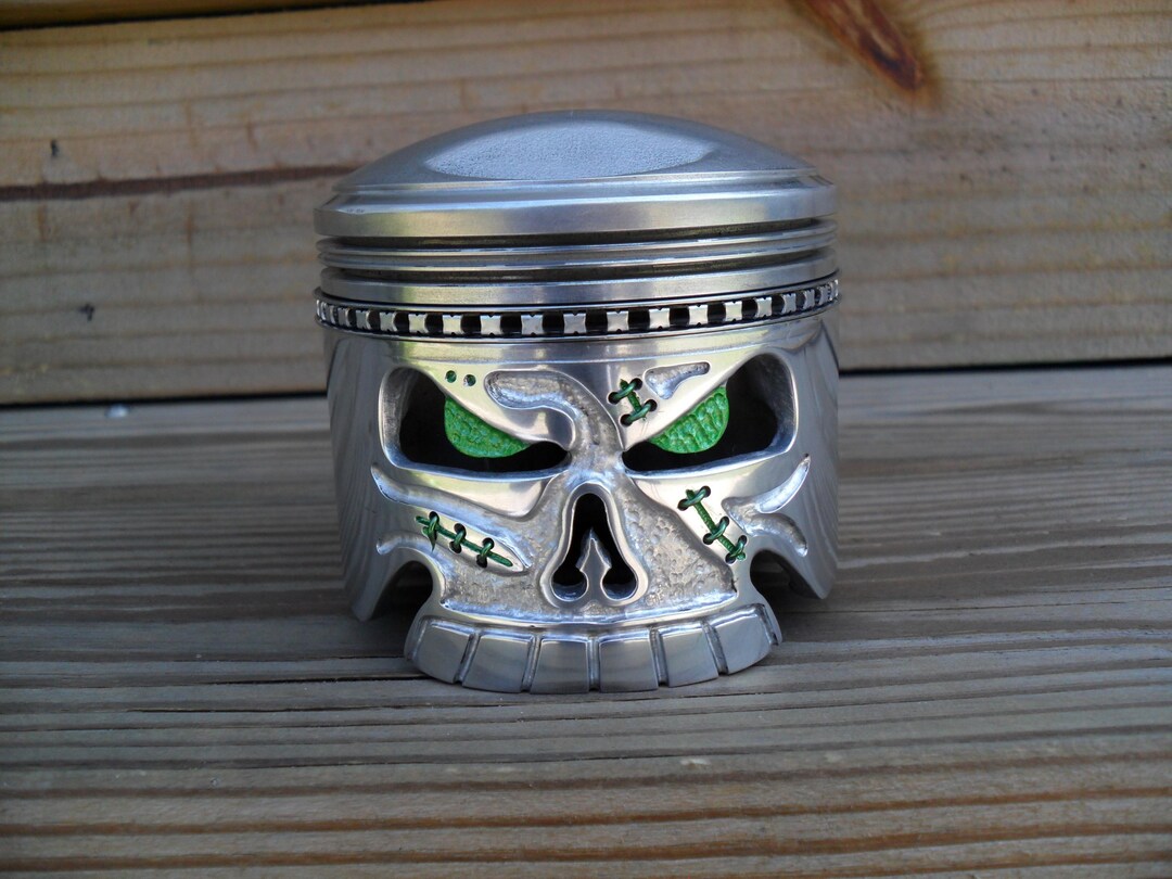 Piston Skull Face Carved Harley Davidson Piston Shifter and Exhaust ...