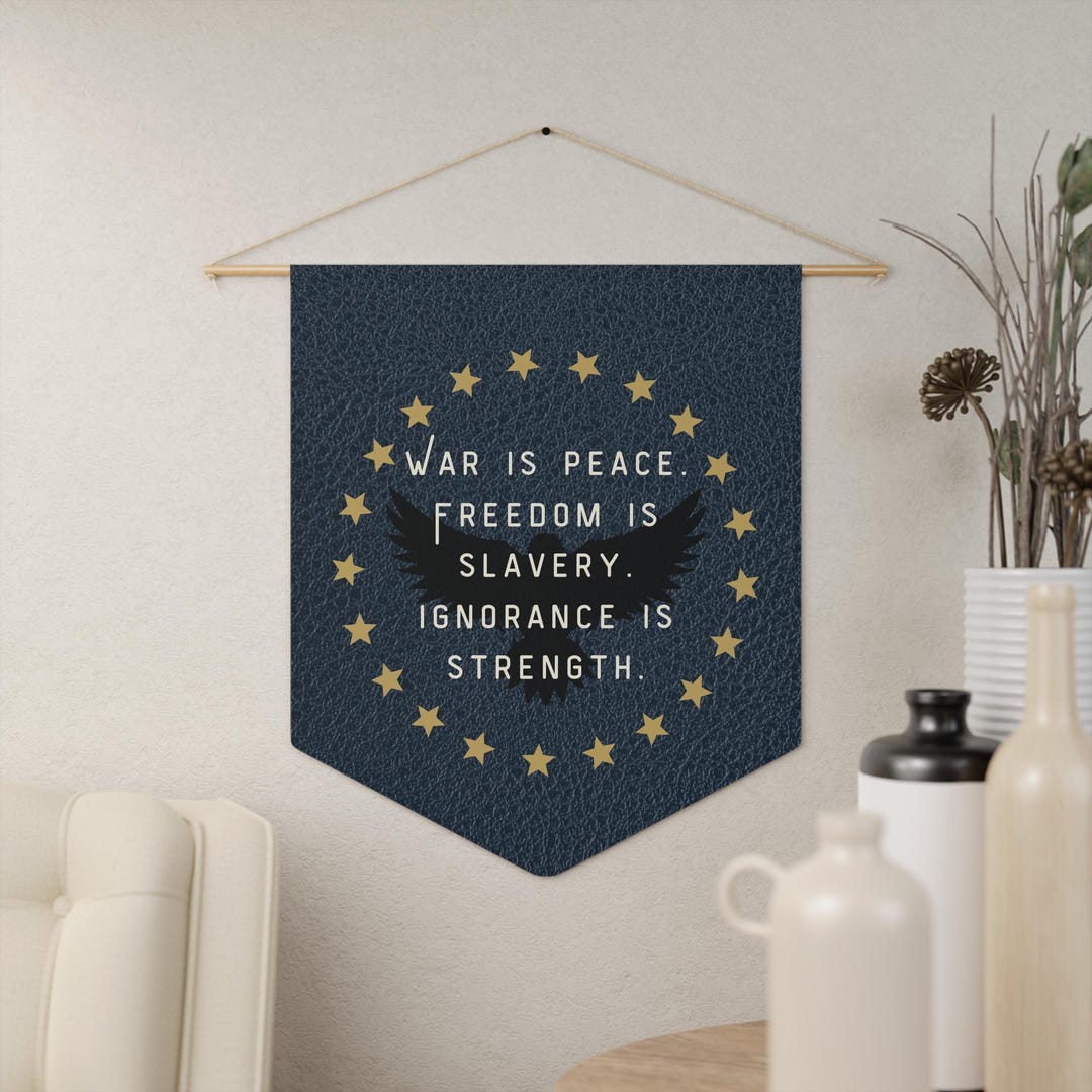 George Orwell 1984 Wall Art Pennant Political Literature Banner Sign ...