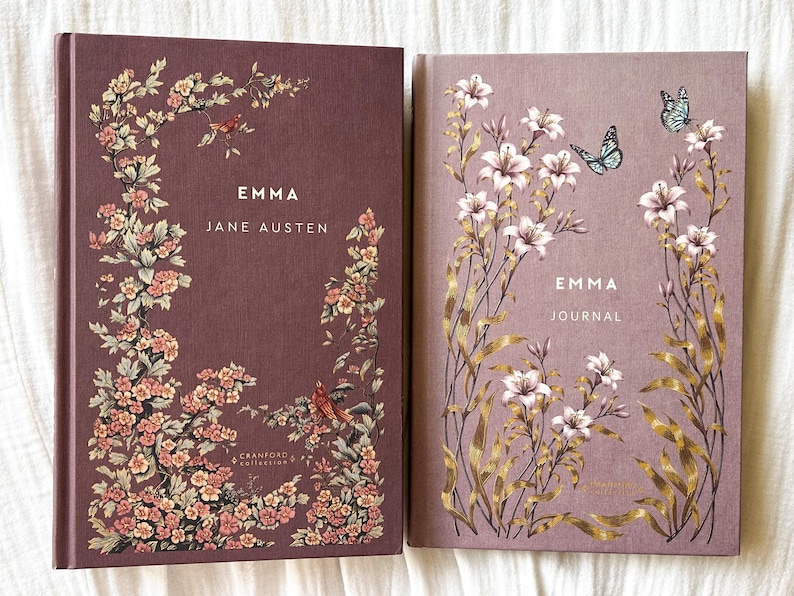 Jane Austen Emma Book Lined Journal Set Cranford Collection Gold ...