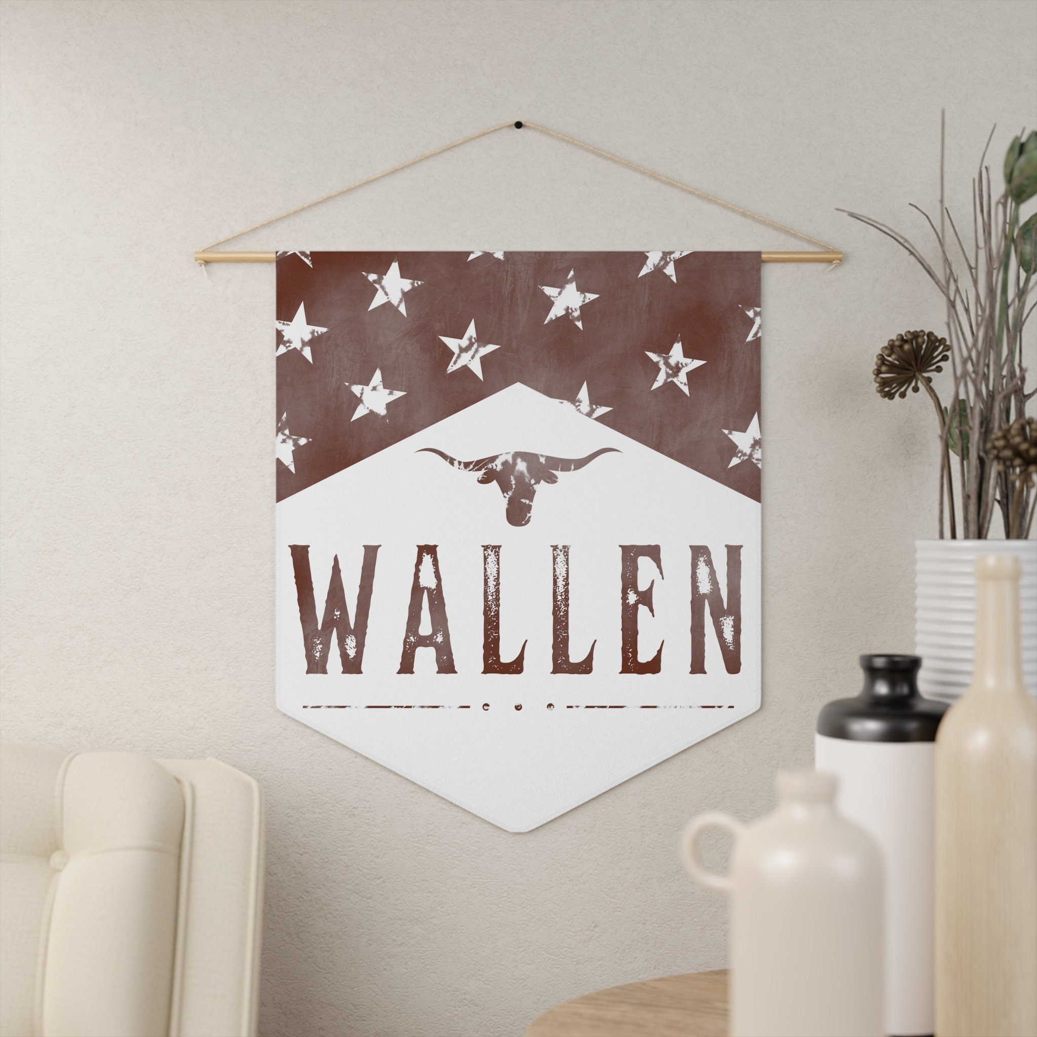 Wallen Country Music Wall Art Pennant Western Cowboy Banner Cowboy Sign ...