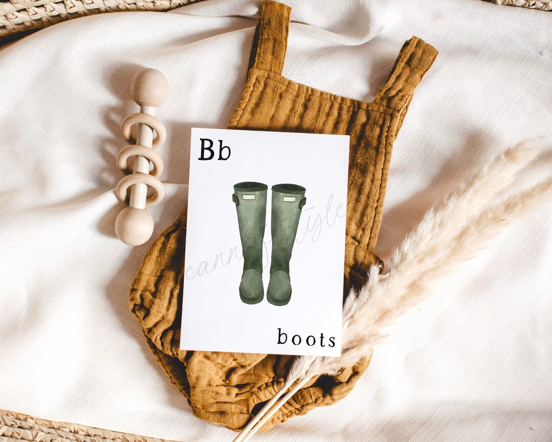 Fall Abcs Watercolour Flashcards Digital Printable Autumn Learning ...