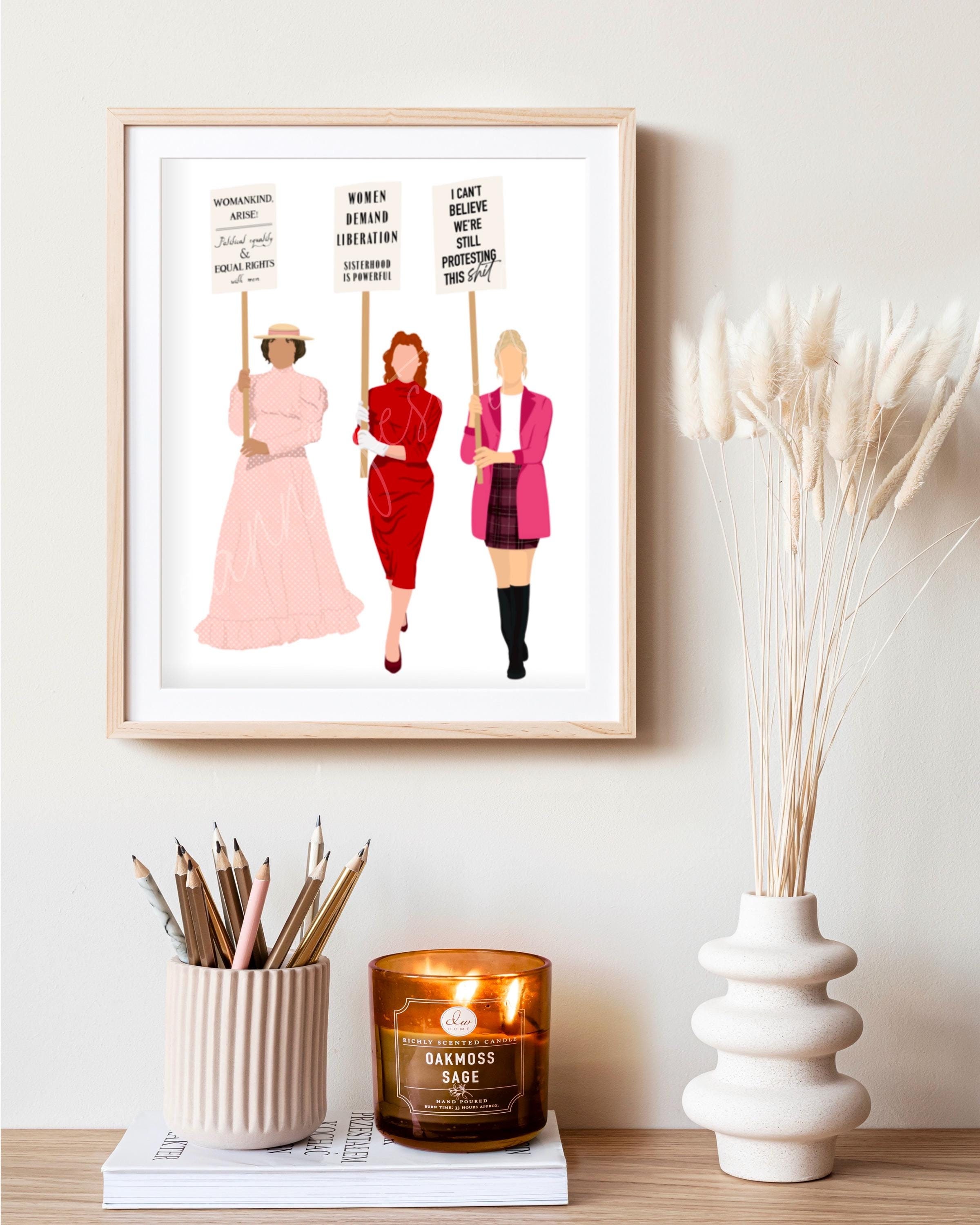 Womens Rights Protest Poster Pro Choice Feminist Movement Equal Rights ...