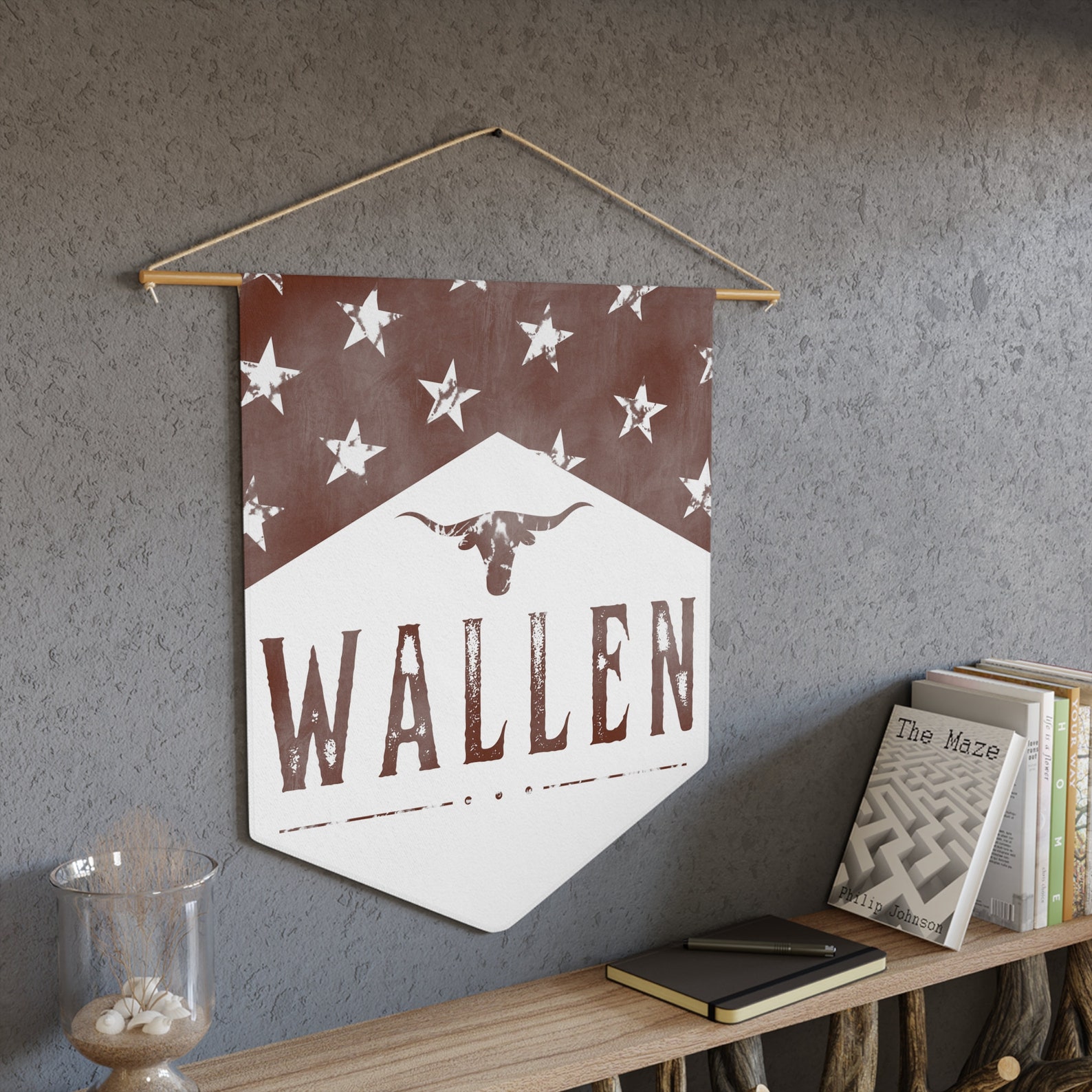 Wallen Country Music Wall Art Pennant Western Cowboy Banner Cowboy Sign ...