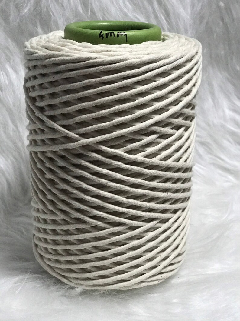 4mm String Soft Natural/ecru Macrame String Single Twist - Etsy Australia