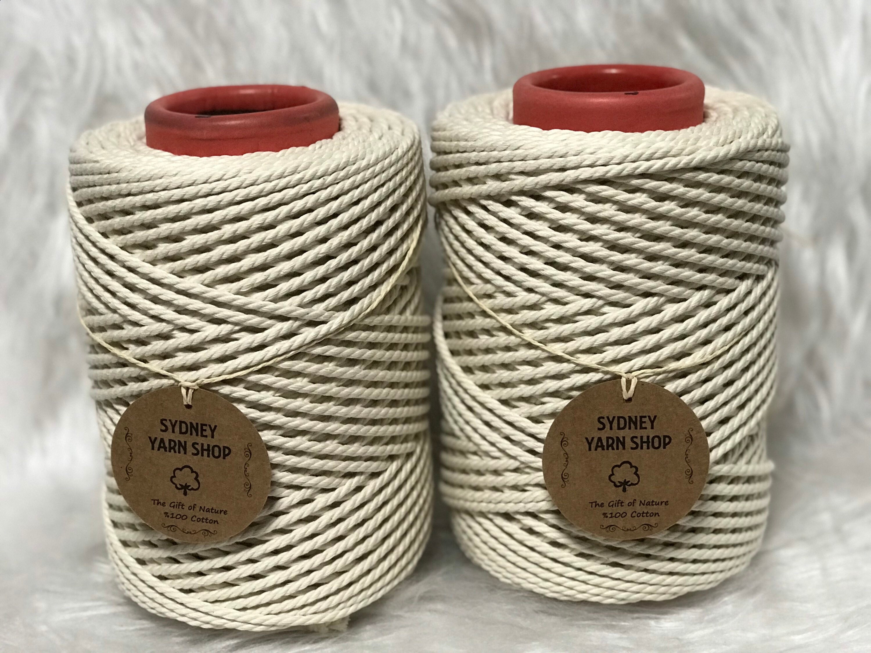 5mm Rope Natural/Ecru 5mm 3 Ply Cotton Rope 1kg 100% Cotton | Etsy