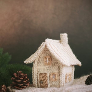 Winter House Knitting Pattern PDF • Cozy Knitted Home 13×15cm • Flat ...