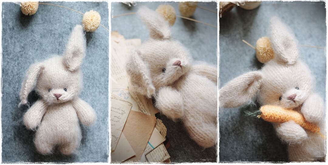 Rabbit Knitting PATTERN, Knitted Animal Toy - Etsy Canada