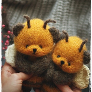 Teddy Bee, Knitting PATTERN Pdf, Cute Stuffed Animal Tutorial, Knitted ...