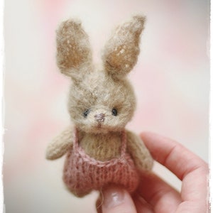 PDF, Tiny Bunny Knitting Pattern • 11 Cm Rabbit Toy • Newborn Photo ...