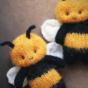 BEE Knitting PATTERN Pdf, Cute Stuffed Animal, Honeybee Knitted ...