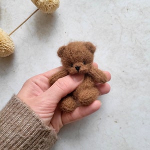 PDF Tiny Teddy Bear Knitting Pattern • Flat Knit on 2 Needles • 8cm ...