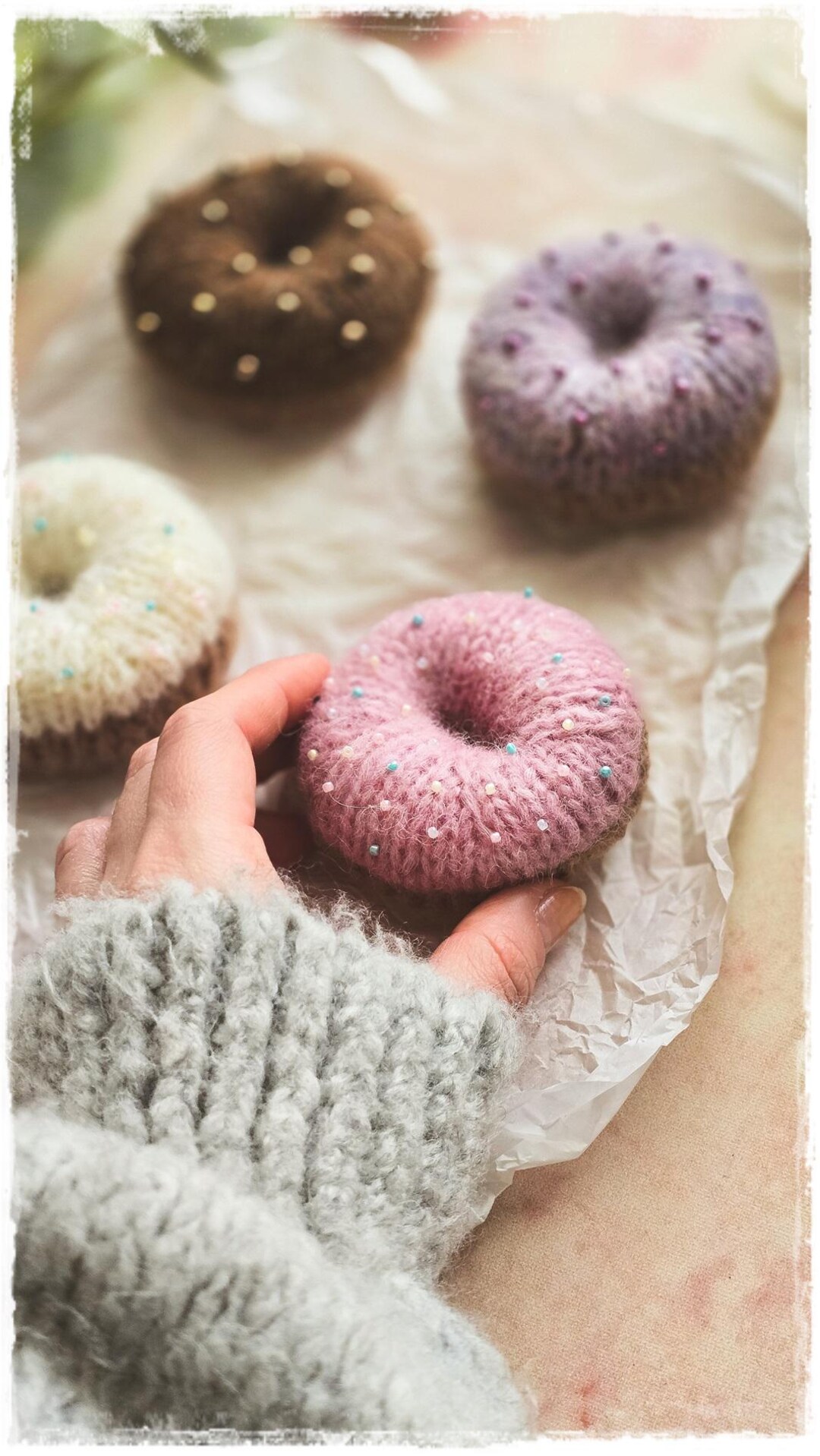 PATTERN PDF, Knitted DOUGHNUT, , Donut, Cute Stuffed Toy, Sweet Dessert ...