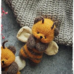 Teddy Bee, Knitting PATTERN Pdf, Cute Stuffed Animal Tutorial, Knitted ...