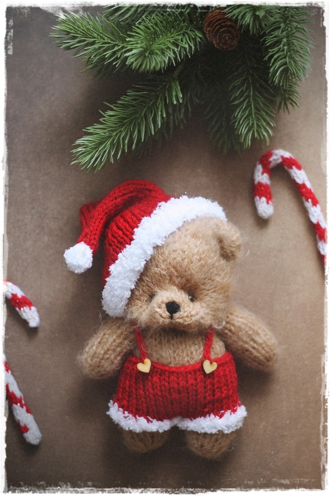 PATTERN PDF, Santa Claus KNITTING Outfit for 18cm Cinnamon Teddy Bear ...