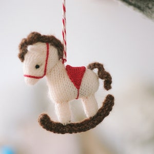 PDF, Rocking Horse Knitting Pattern • 14 Cm Christmas Ornament ...