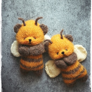 Teddy Bee, Knitting PATTERN Pdf, Cute Stuffed Animal Tutorial, Knitted ...