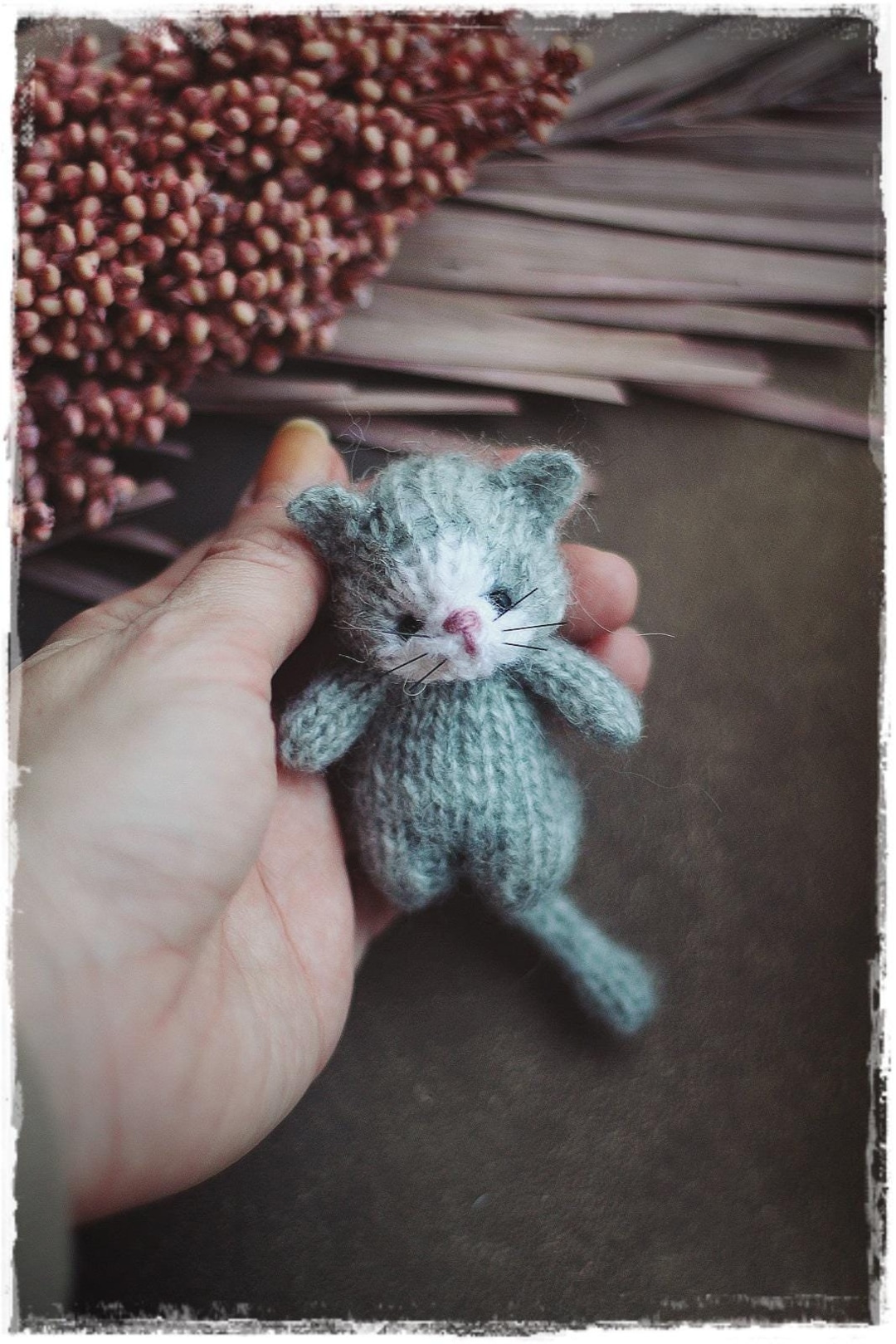 PDF Knitting PATTERN, Knitted Tiny KITTEN, Cat Tutorial, Cute Small ...
