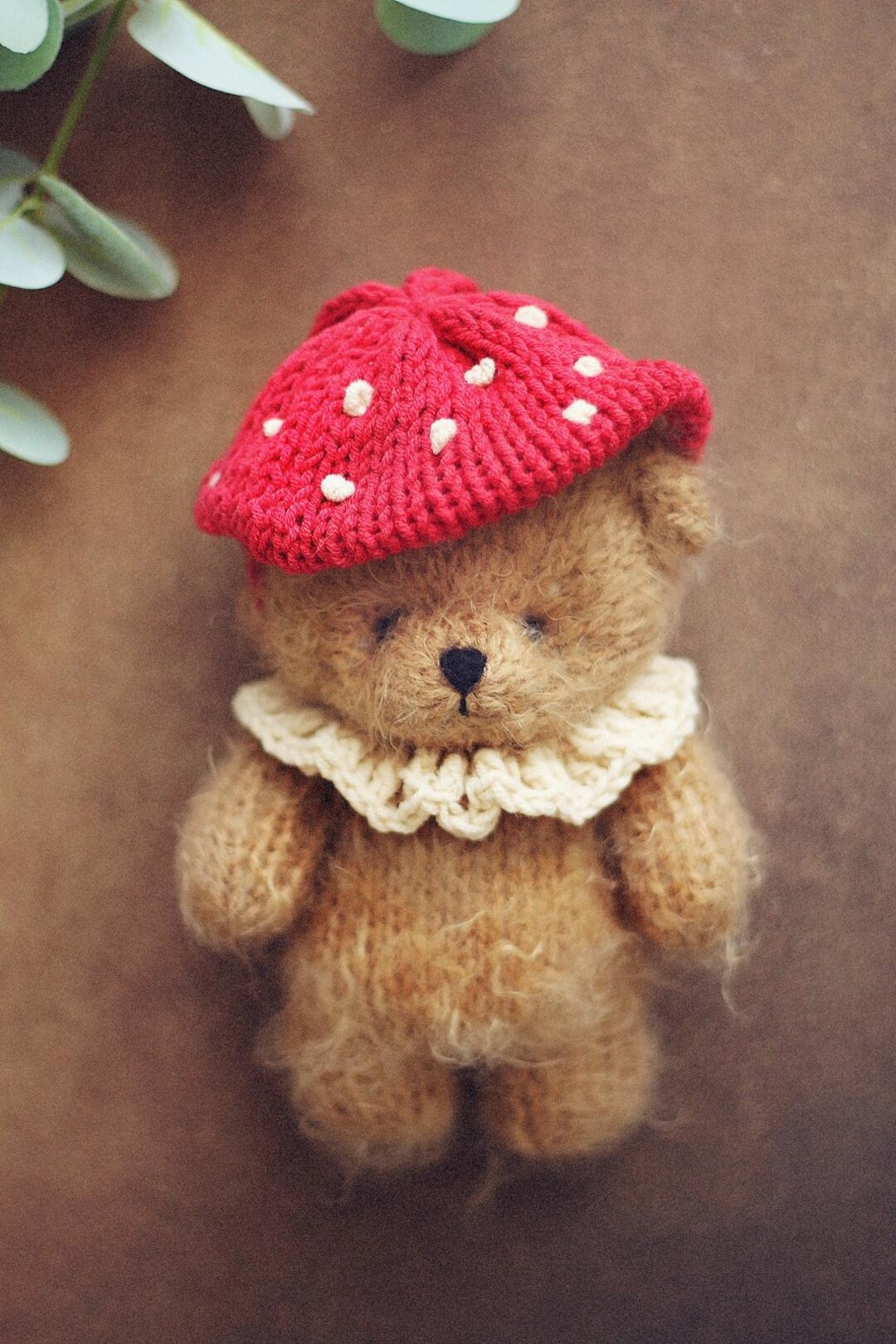 Knitted Toadstool Outfit PATTERN PDF for Teddy Bear, Mushroom Hat ...