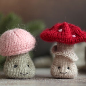 Happy Cute MUSHROOMS KNITTING Pattern Pdf, Stuffed Knitted Toy. 3 Packs ...