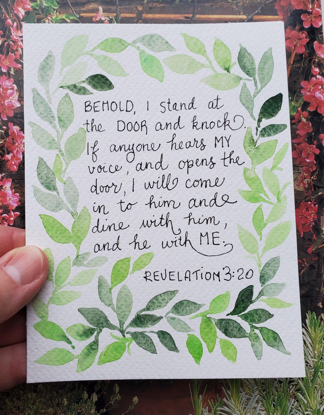 Revelation 3: 20, Behold, I Stand at the Door and Knock, Bible Verse ...