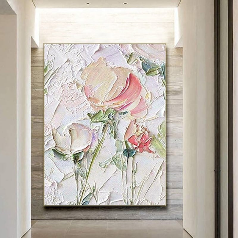 Pink Flower Canvas - Etsy