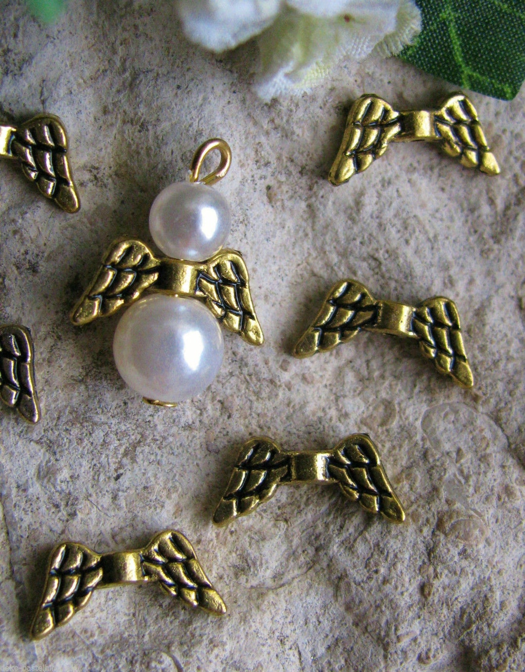 50 Wings Small 14 X 7mm Angel Wings Crafting Guardian Angel With Beads ...