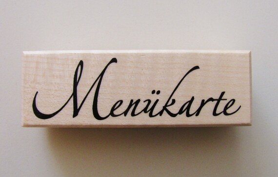 Stamp Menu Card Design Cards Menu Cards Wooden Stamp - Etsy