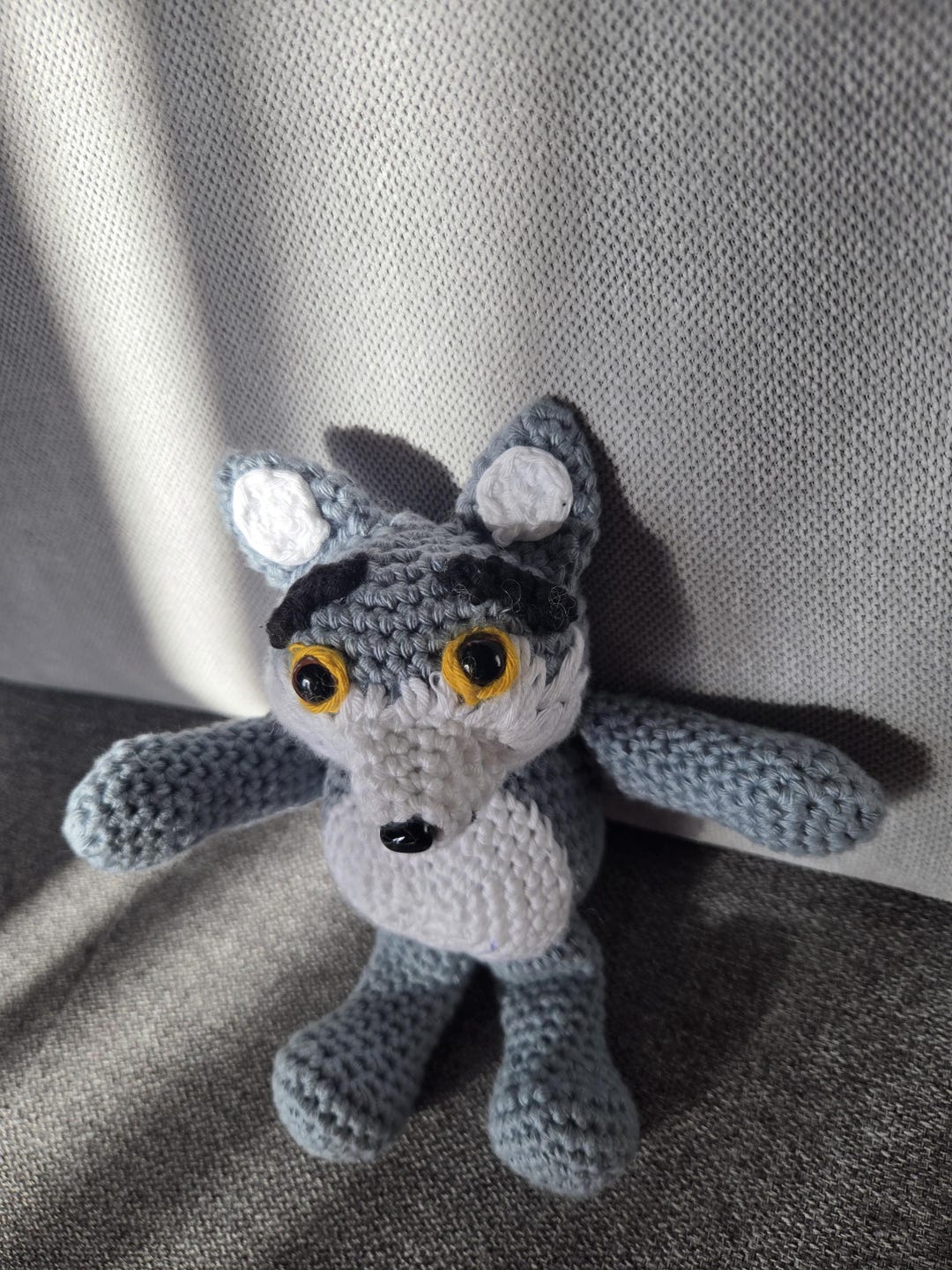 Handmade Amigurumi Wolf – Crocheted Plush Toy – Baby Cuddly Toy ...