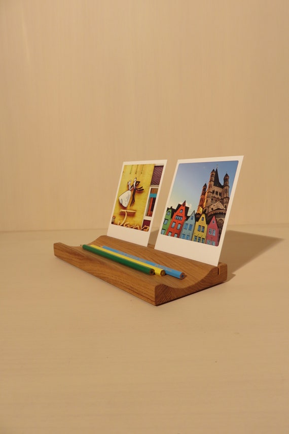 Pen Shell With Card Holder / Pen Tray / Pen Holder Made of Oak - Etsy UK