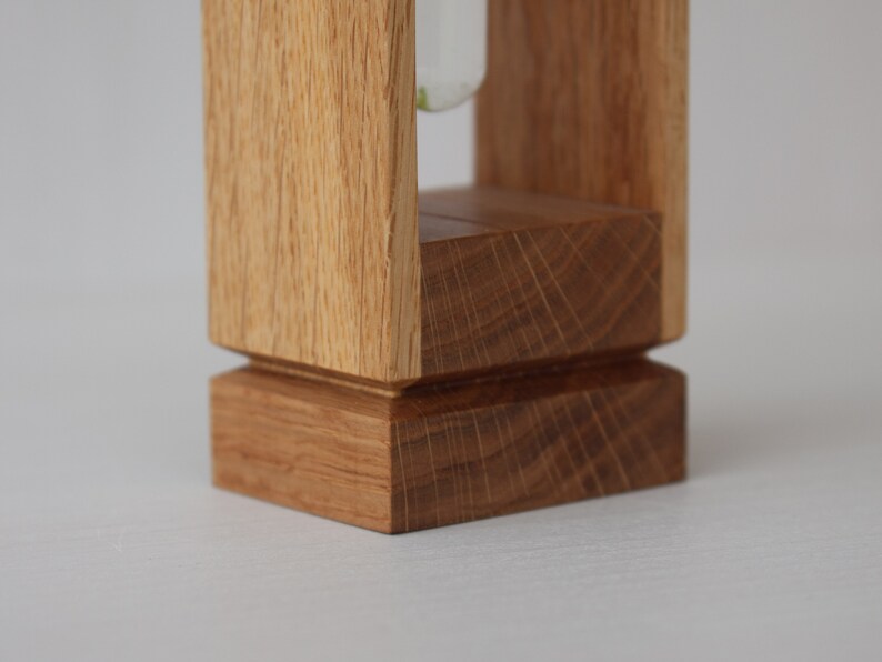 Flower Vase With a Test Tube Made of Oak - Etsy