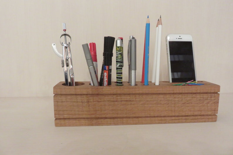 Pen Shell/pen Rack/oak Pen Holder - Etsy